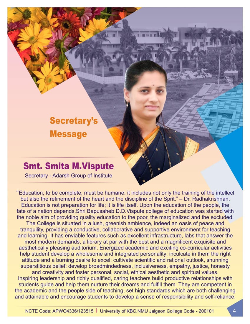 Secretary’s Message